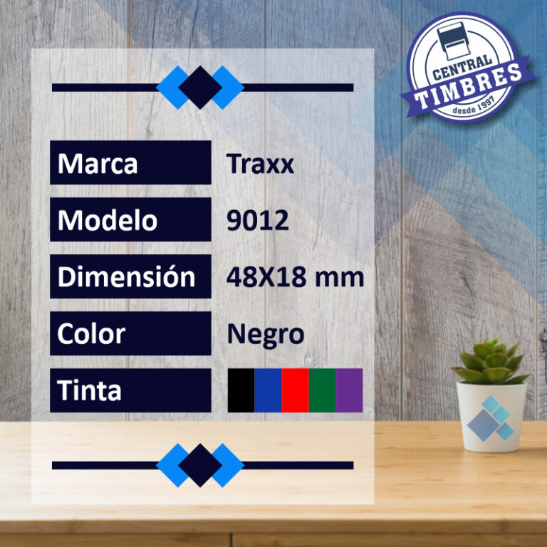 Timbre de Goma Automático Traxx 9012 – Central Timbres